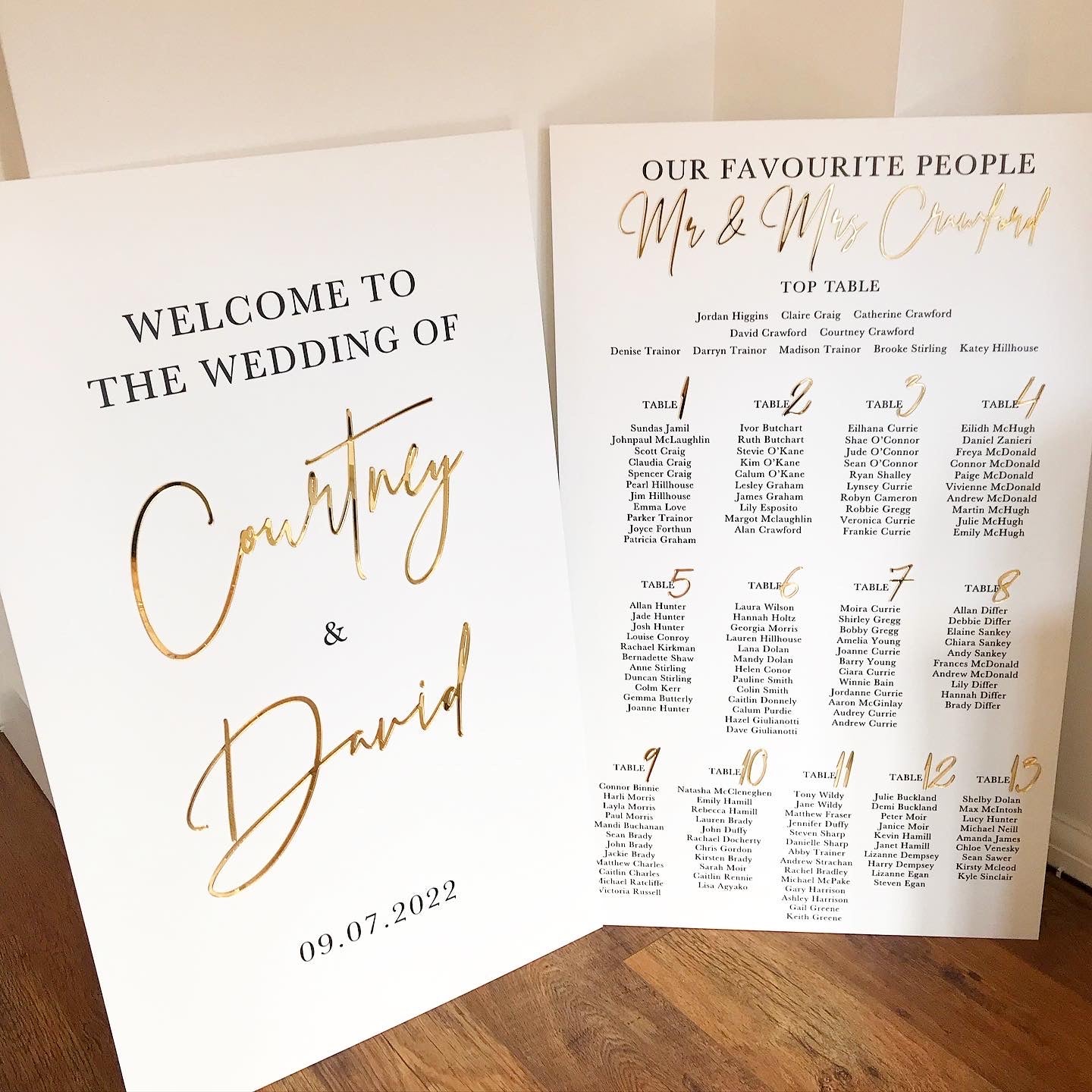 Large Table Plan & Welcome Sign Bundle – Candy Floss Stationery